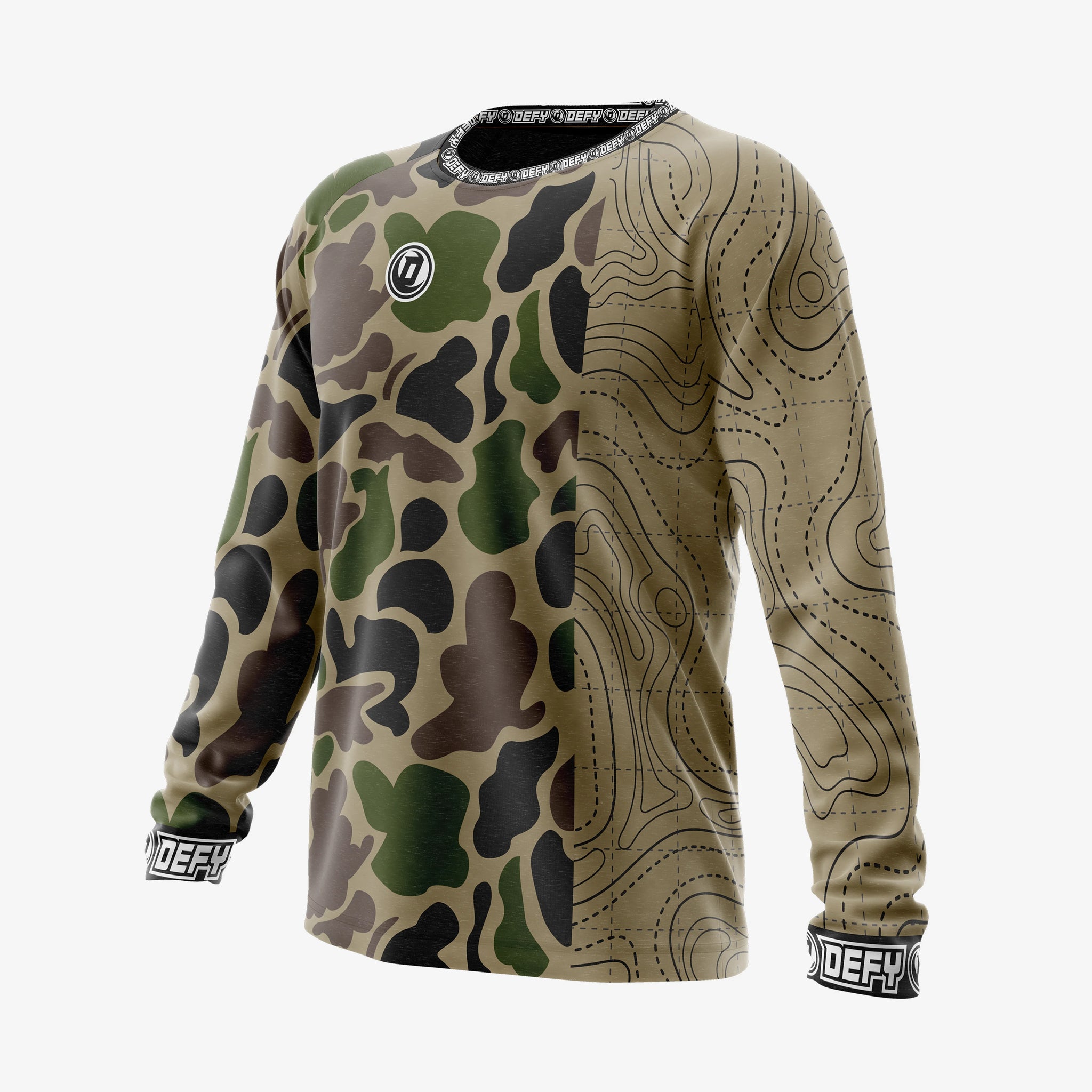 Defy Duck Dark Striker Jersey | Long-Sleeve Athletic Camo Jersey