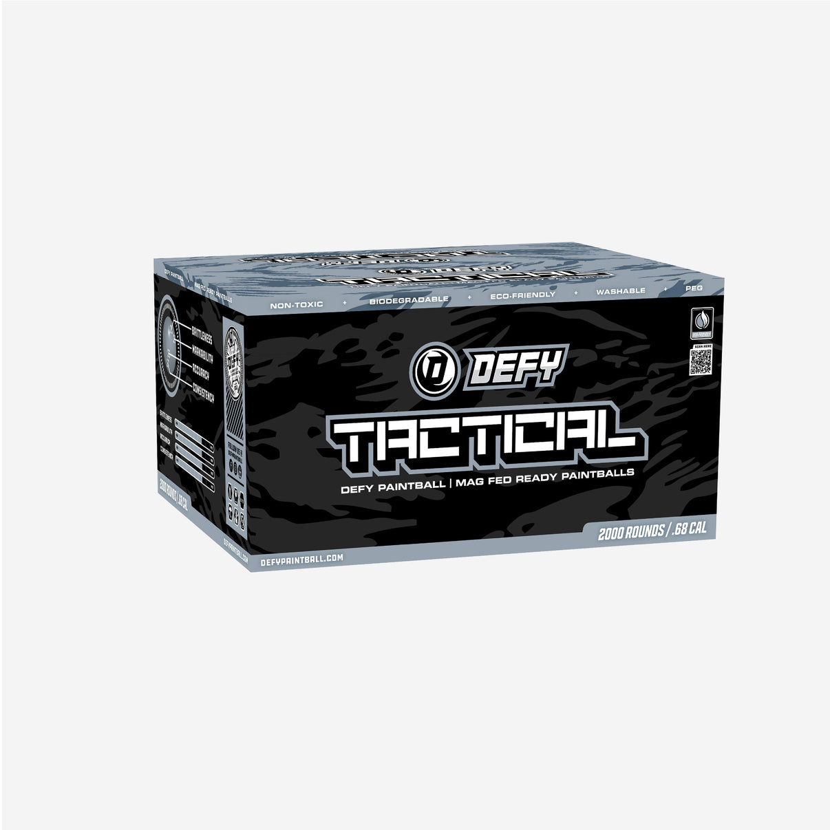 Defy TACTICAL Paintballs | Black Shell Practice Paintballs for Mag-Fed ...