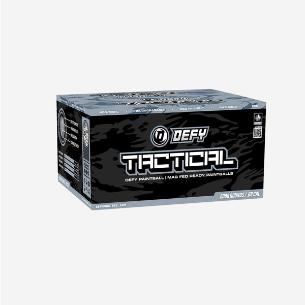Defy TACTICAL Paintballs | Black Shell Practice Paintballs for Mag-Fed Play